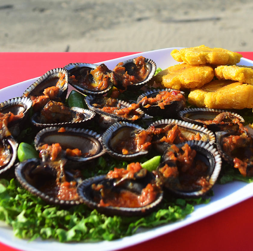 Conchitas asadas – Hotel Rishuo – Santa Marianita – Manabí – Ecuador